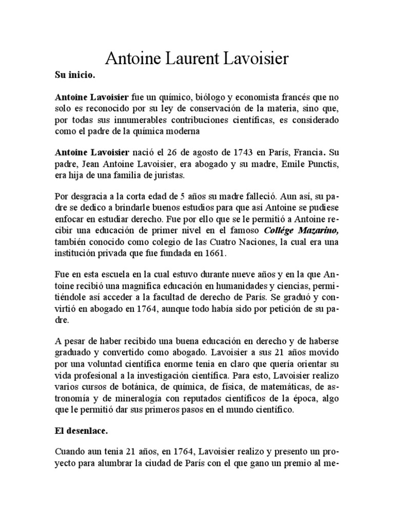 Antoine Laurent Lavoisier Pdf