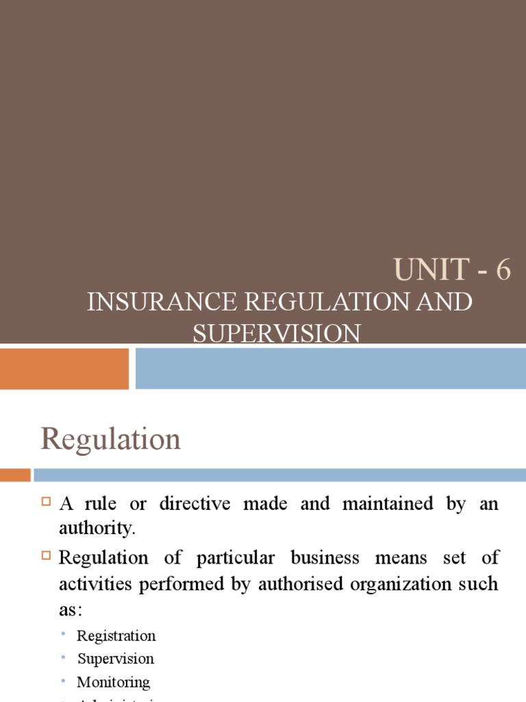 Insurance Regulation Overview | PDF | Insurance | Economies