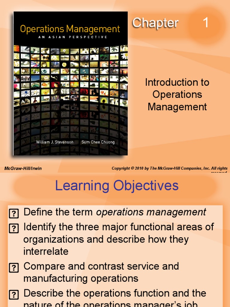 1 Introduction To Operations Management | PDF | Supply Chain | Operations Management