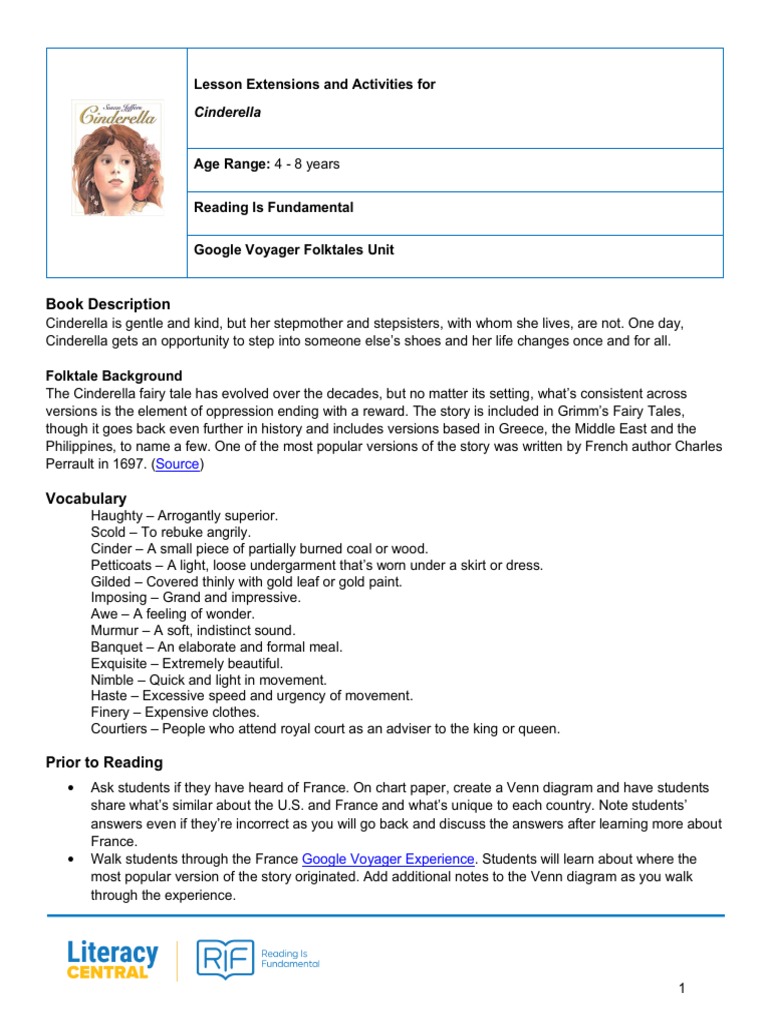 Cinderella Lesson Plan | PDF | Cinderella