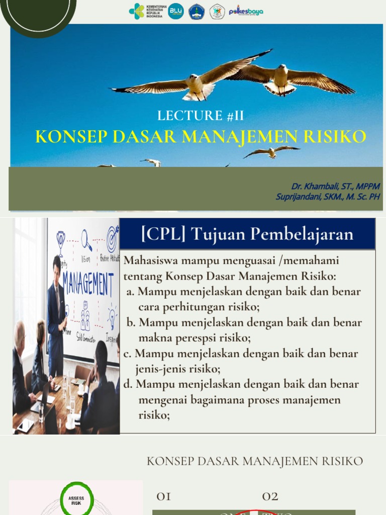 Lecture # II. Konsep Dasar Manajemen Risiko Lingkungan | PDF