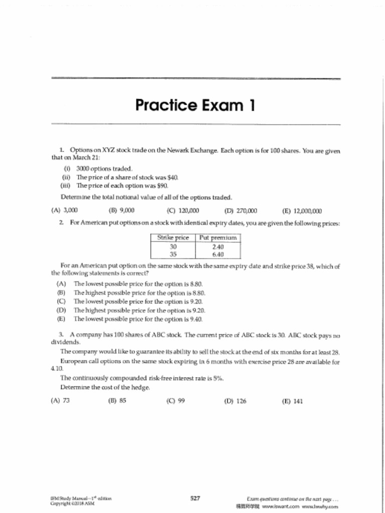 Practice Exam 1 | PDF