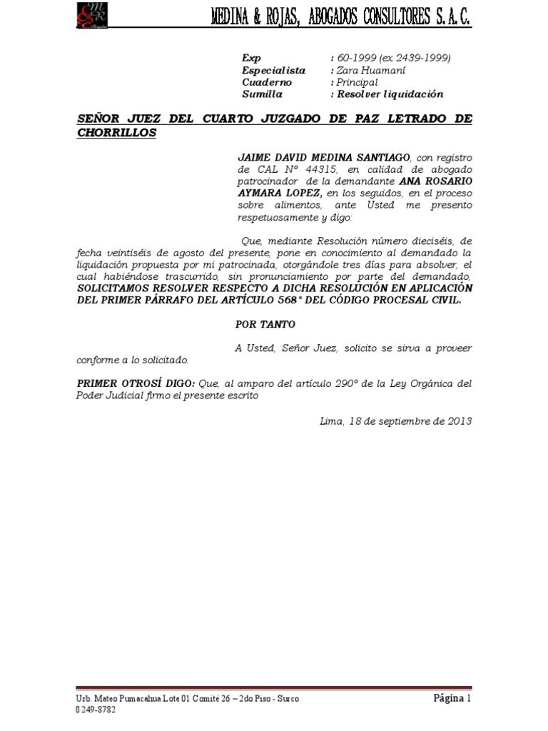 Escrito de Oficio Al Banco de La Nacion | PDF