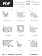 Compound Shapes Area Exercises | PDF