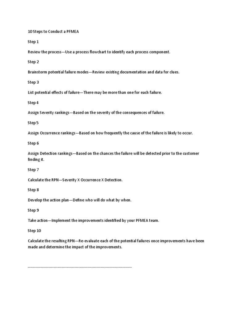 PFMEA Training Example | PDF | Systems Science | Systems Engineering