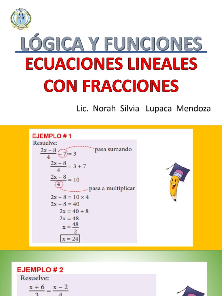 Ecuaciones Lineales Con Fracciones-1 | PDF Ecuaciones Lineales Con Fracciones-1 | PDF