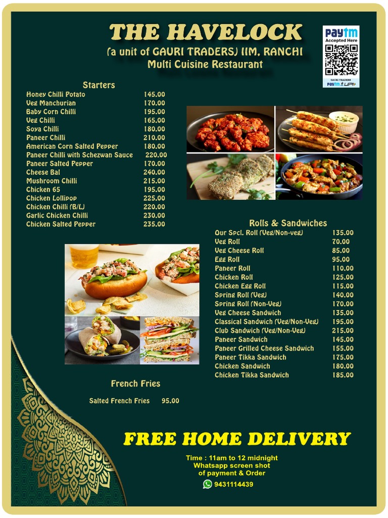 The Havelock Menu | PDF