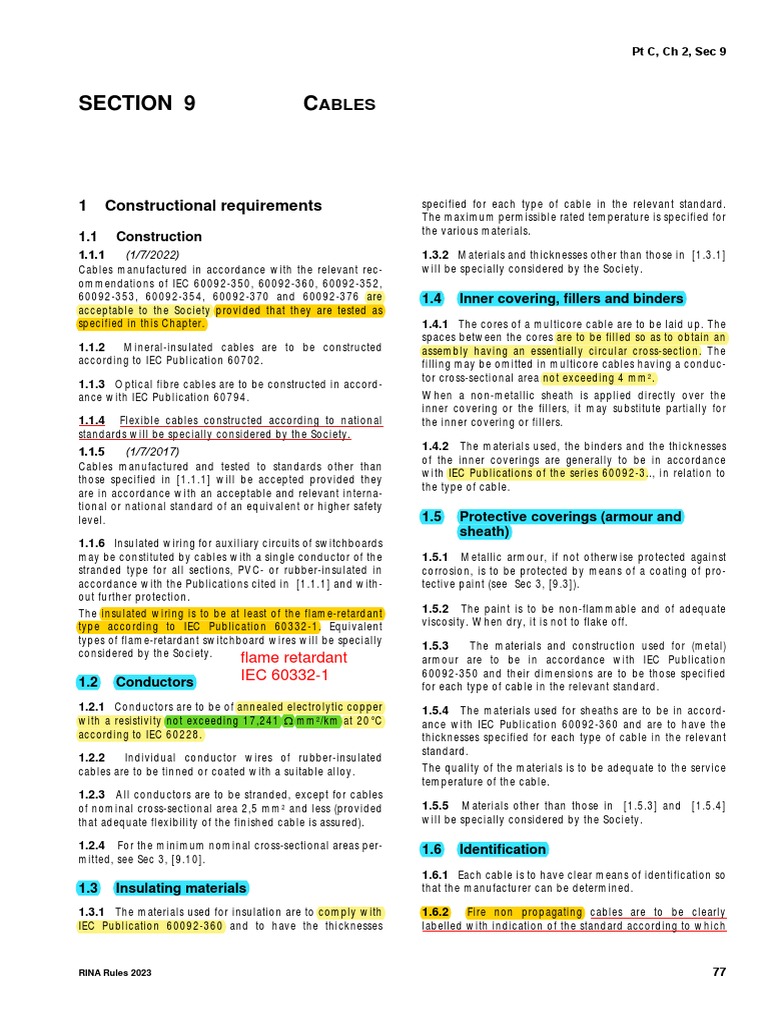 PT.C Ch.2 Sec.9 Cable Testing Notes | PDF | Electrical Wiring ...
