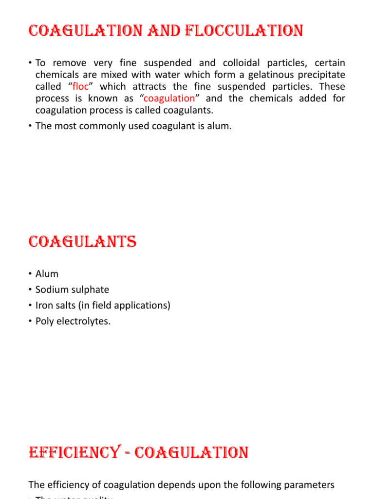 5 Final Coagulation | PDF | Chemical Engineering | Chemistry