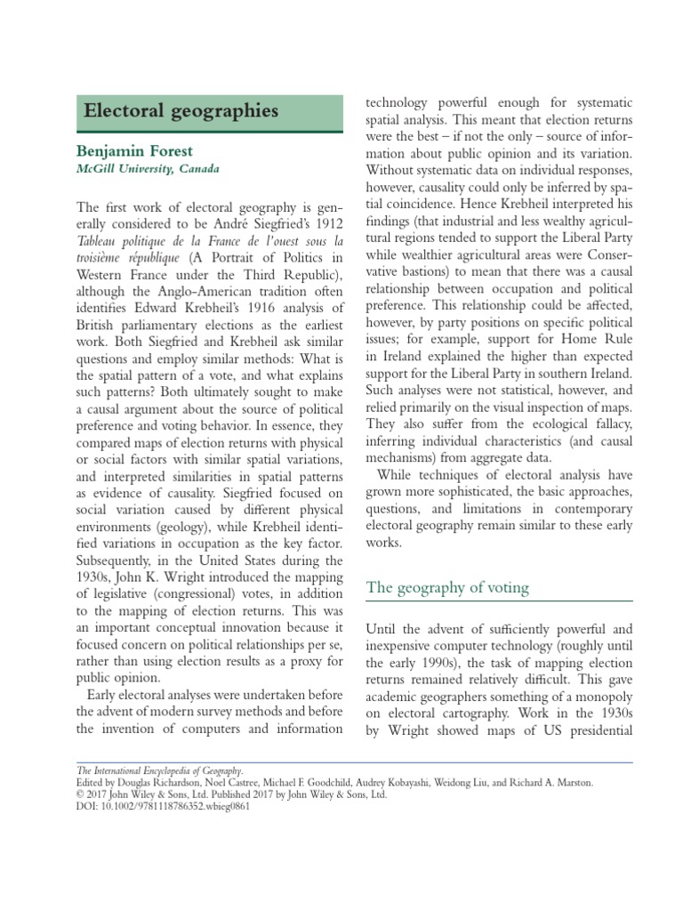 Electoral Geographies | PDF | Gerrymandering | Electoral District