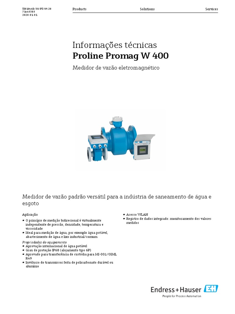 Promag W400 Portugues Ti01046dpt - 0920 | PDF | Rede sem fio | Rede de computadores