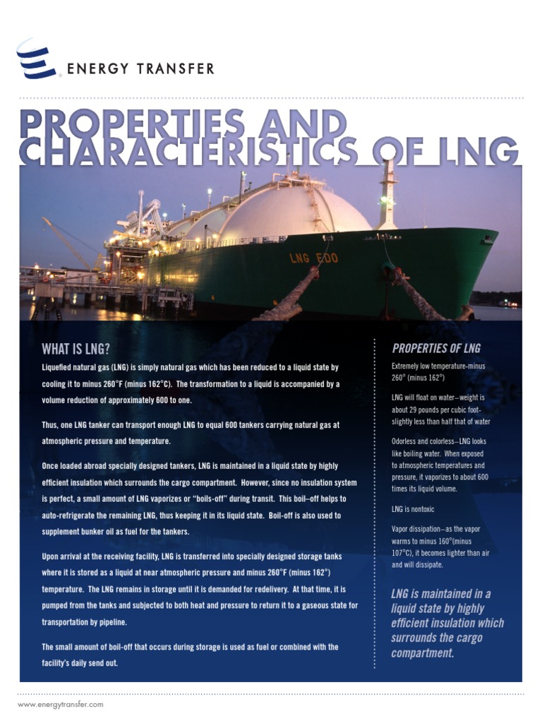 Properties of LNG | PDF | Liquefied Natural Gas | Barrel (Unit)