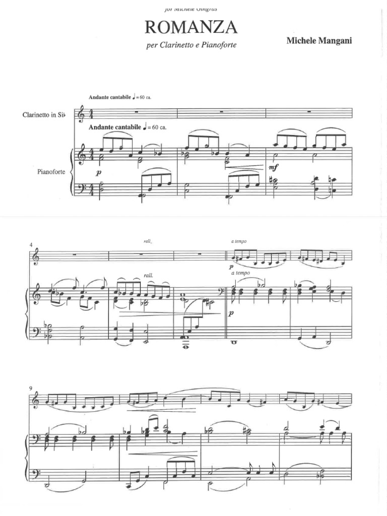 Romanza Clarinet | PDF
