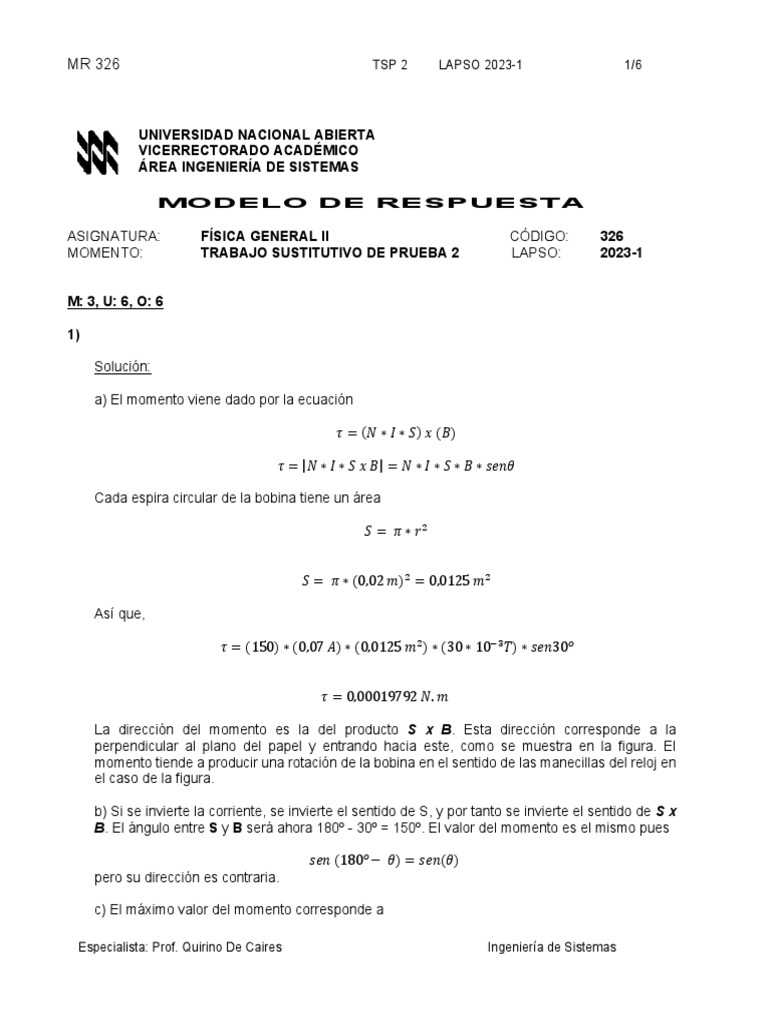 MR TSP2 326 2023-1 | PDF | Inductor | Cantidad