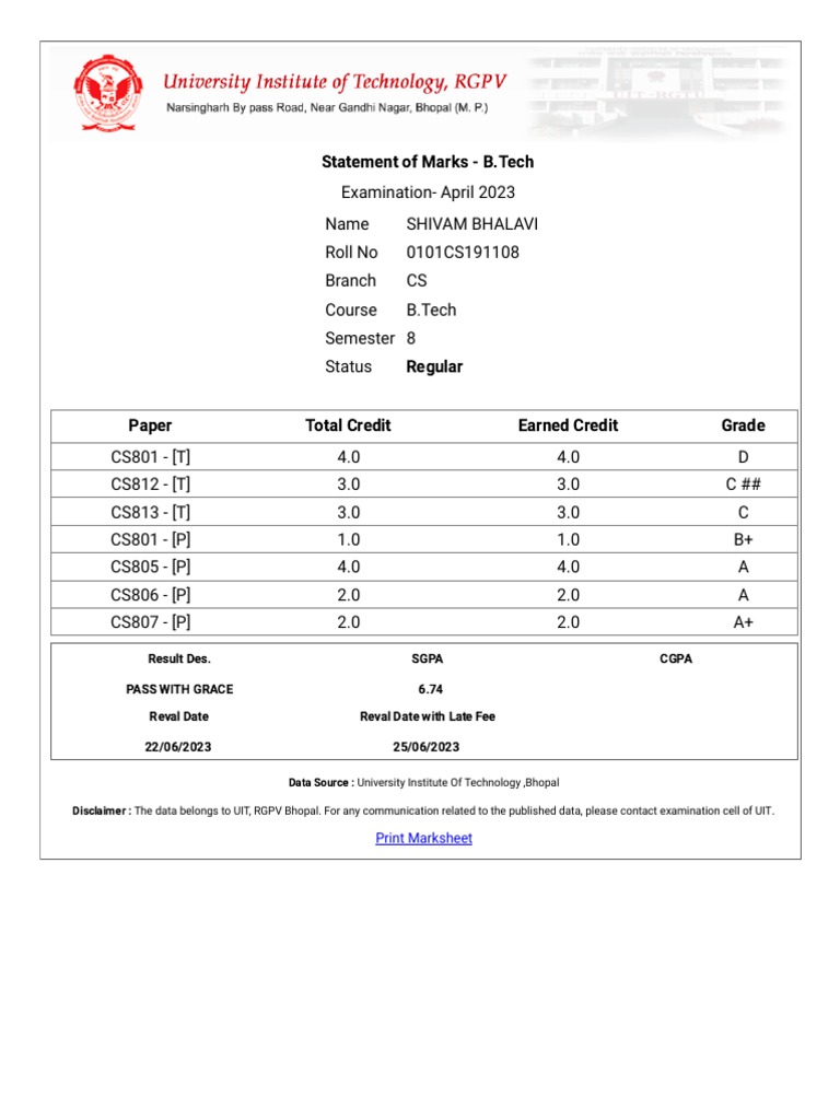 _University Institute of Technology,RGPV Bhopal | PDF