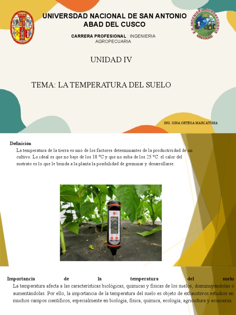 Semana 06-La Temperatura Del Suelo | PDF | Suelo | Temperatura