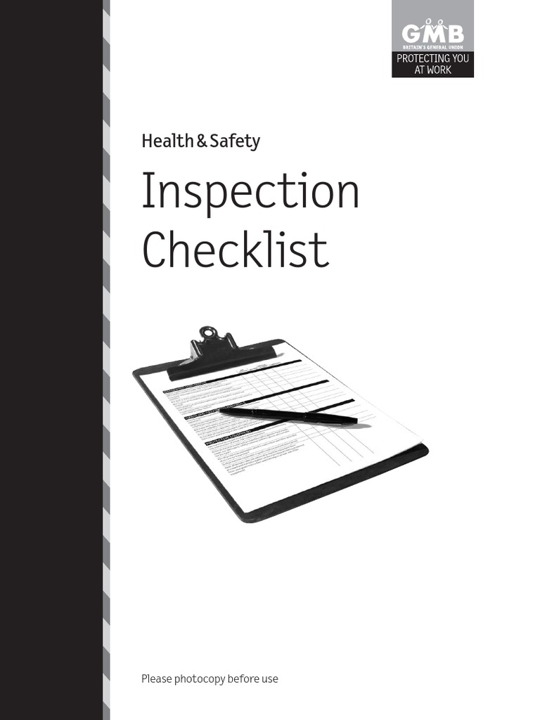 H S Inspection Checklist | PDF | Personal Protective Equipment | Safety