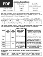 American Mah Jongg Cheat Sheet | PDF