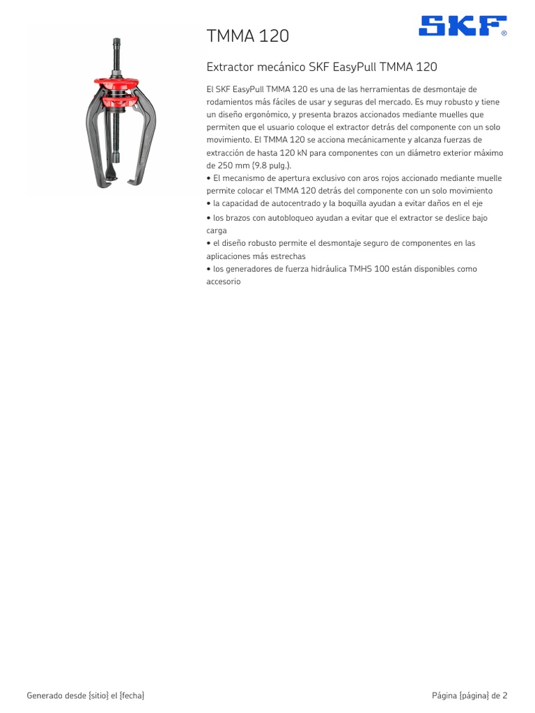 SKF TMMA 120 Specification | PDF | Red mundial | Internet y web