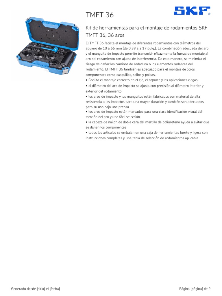 SKF TMFT 36 Specification | PDF | Red mundial | Internet y web