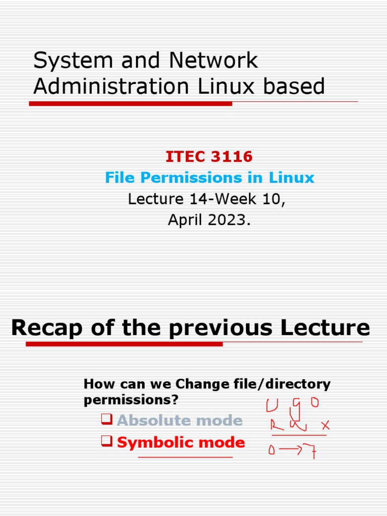 ITEC3116 SNAL Lecture 14 File Redirection | PDF | Unix | Unix Software