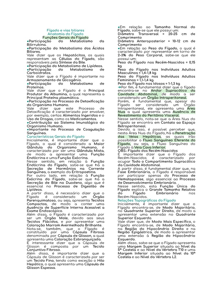 Anato Ii | PDF | Fígado | Pâncreas