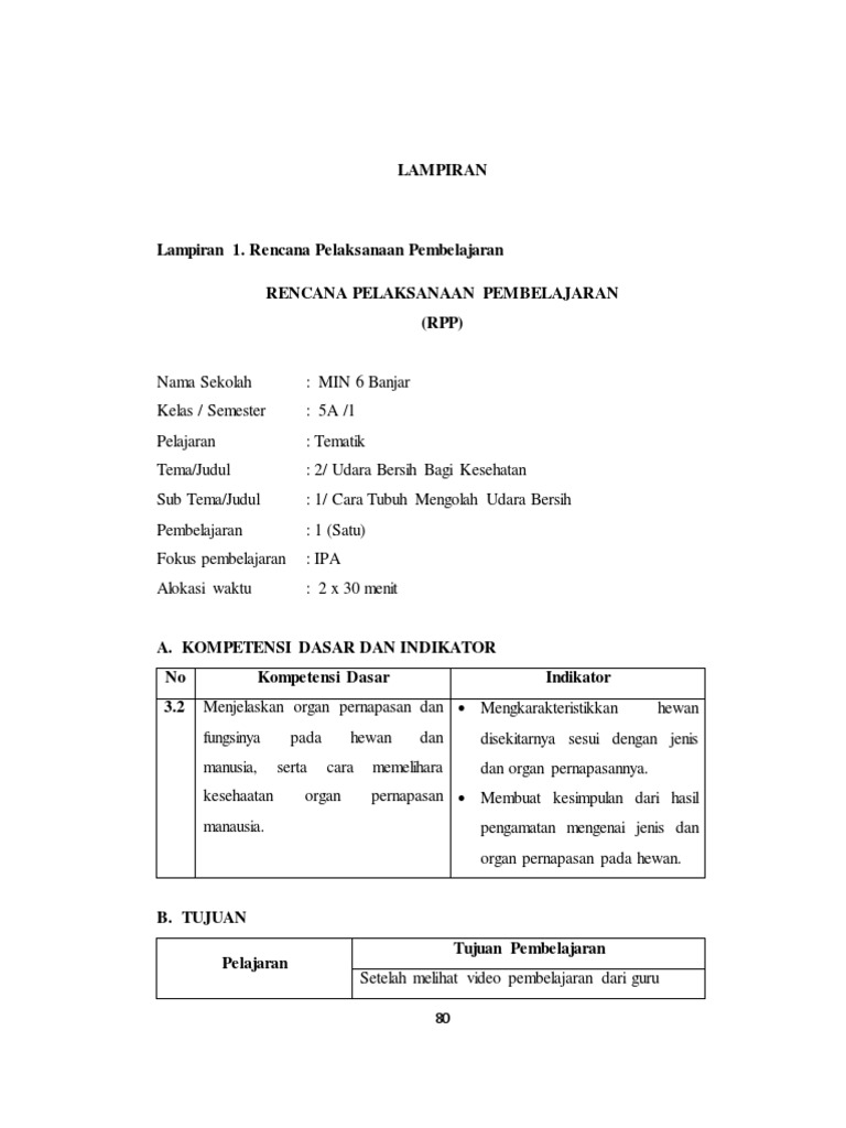 LAMPIRAN RPP | PDF