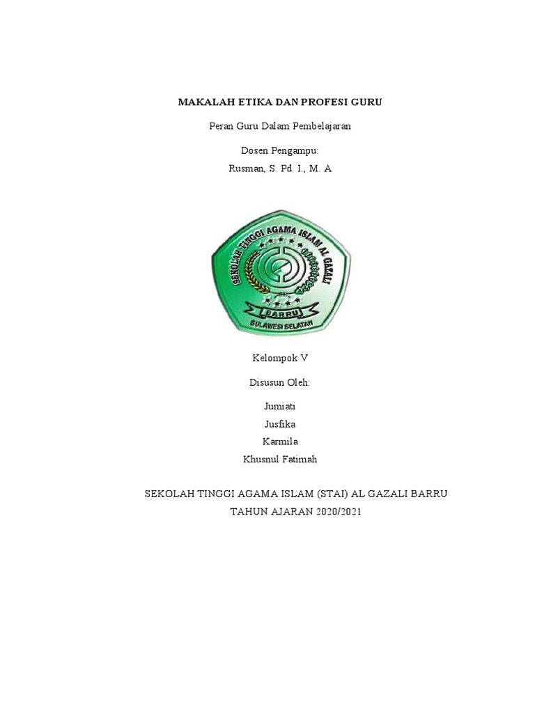 Etika Dan Profesi Keguruan | PDF | Karier & Perkembangan