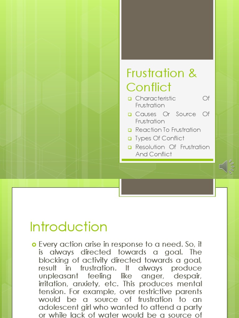 Frustration & Conflict - 2 | PDF | Aggression | Anxiety