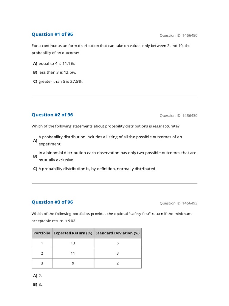 Probability Distribution Questions | PDF | Probability Distribution ...