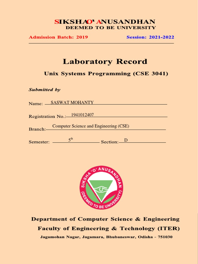 Usp Minor Assignment 2 Saswat Mohanty 1941012407 Cse D Pdf Pointer Computer