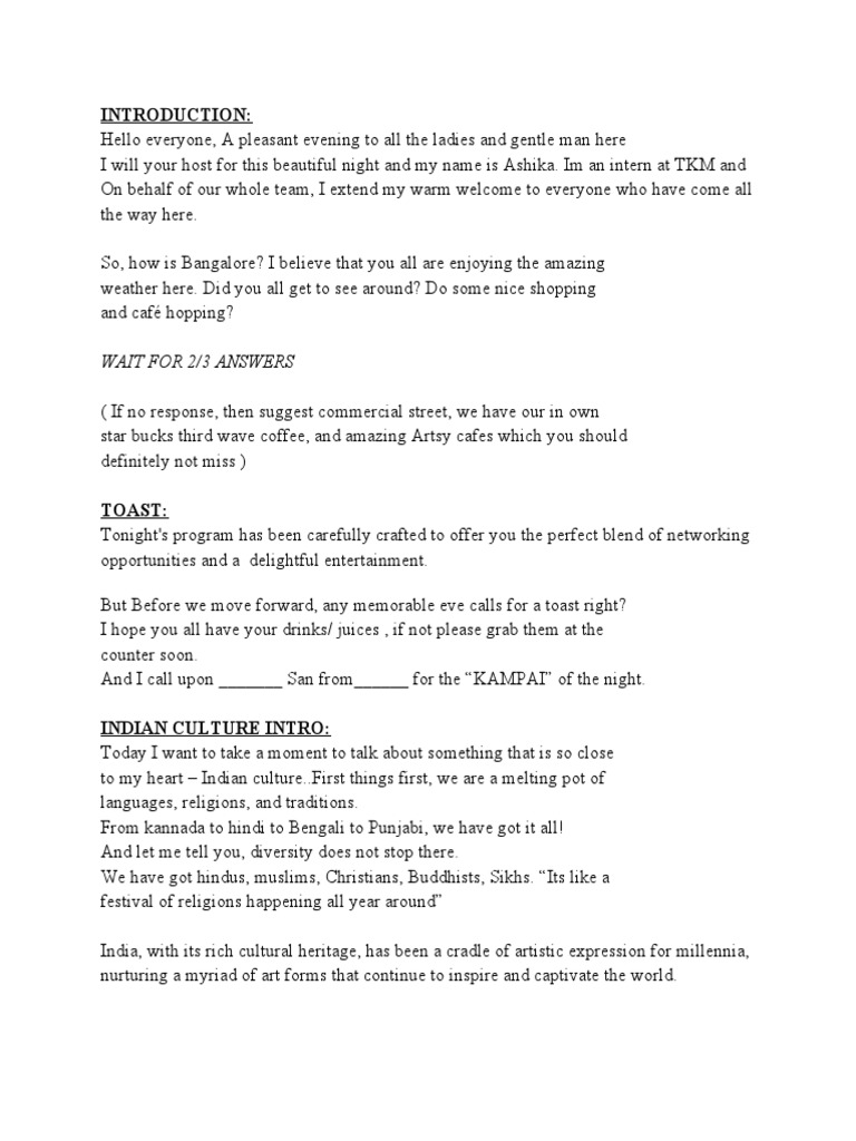 Emcee Script | PDF | Dances | Performing Arts