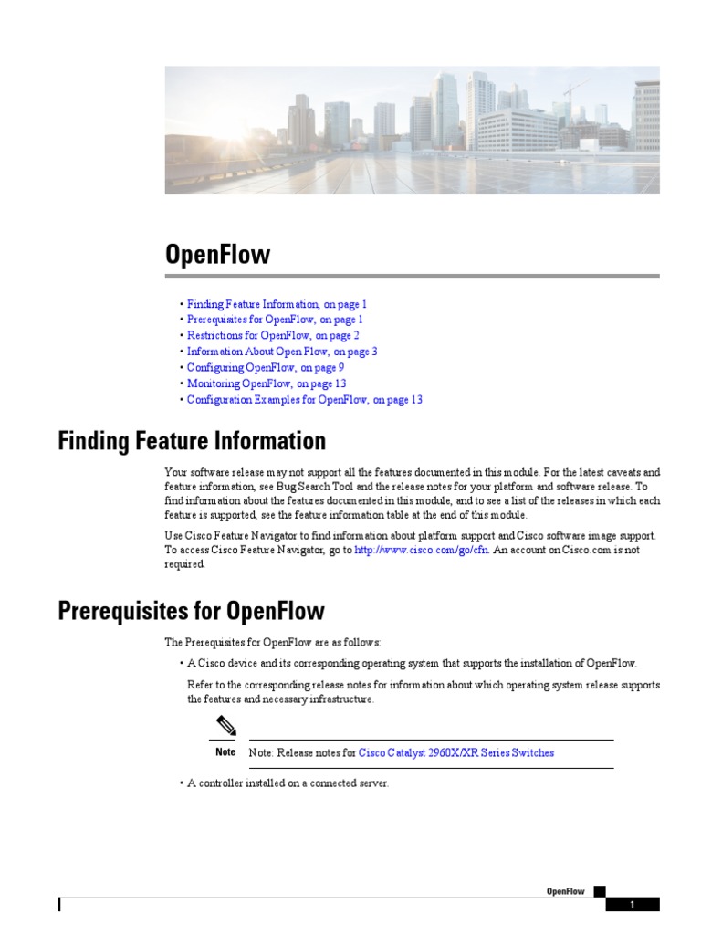 Cisco 2960 Openflow | PDF | Network Switch | Port (Computer Networking)