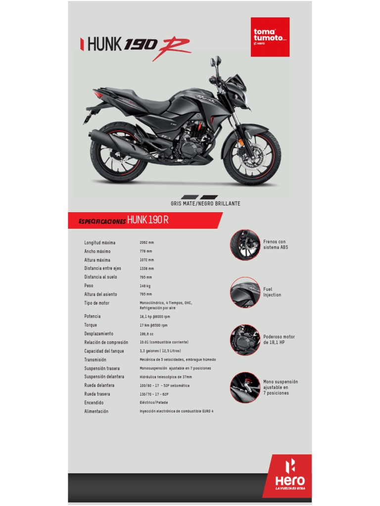 Ficha Técnica Hunk 190R | PDF