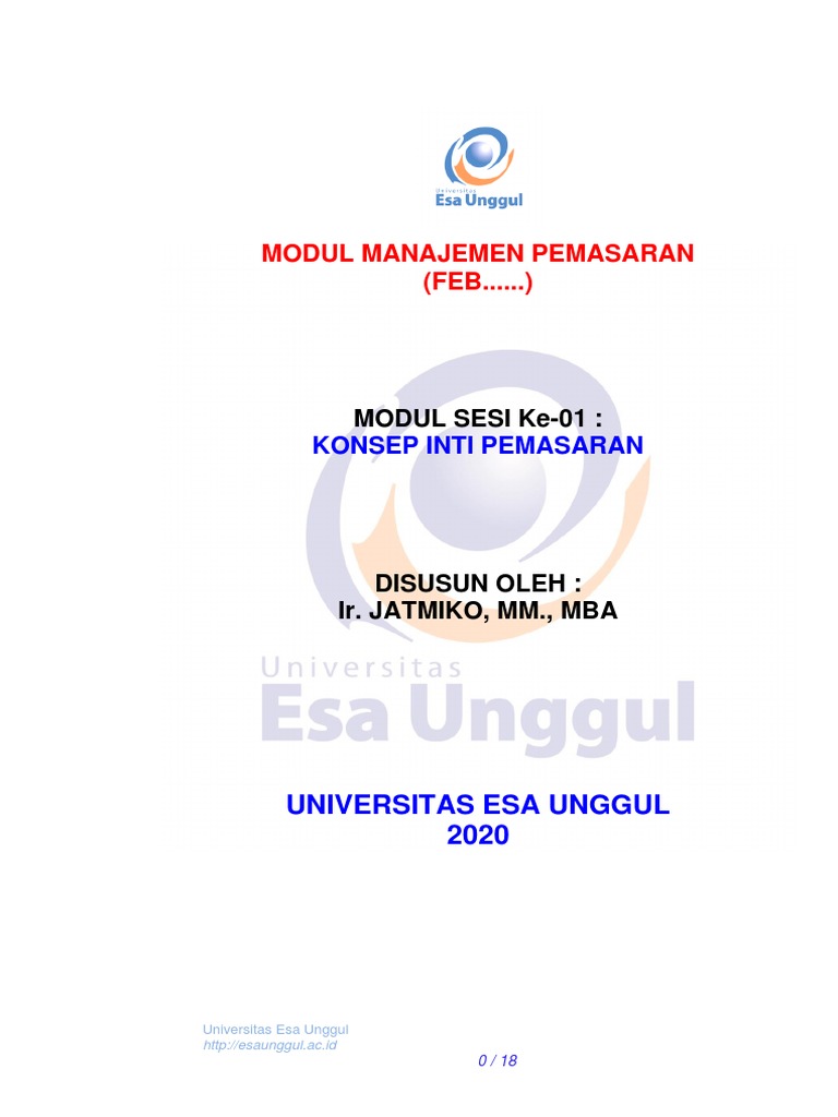 A.moduL - Mp1.konsep Inti Pemasaran | PDF