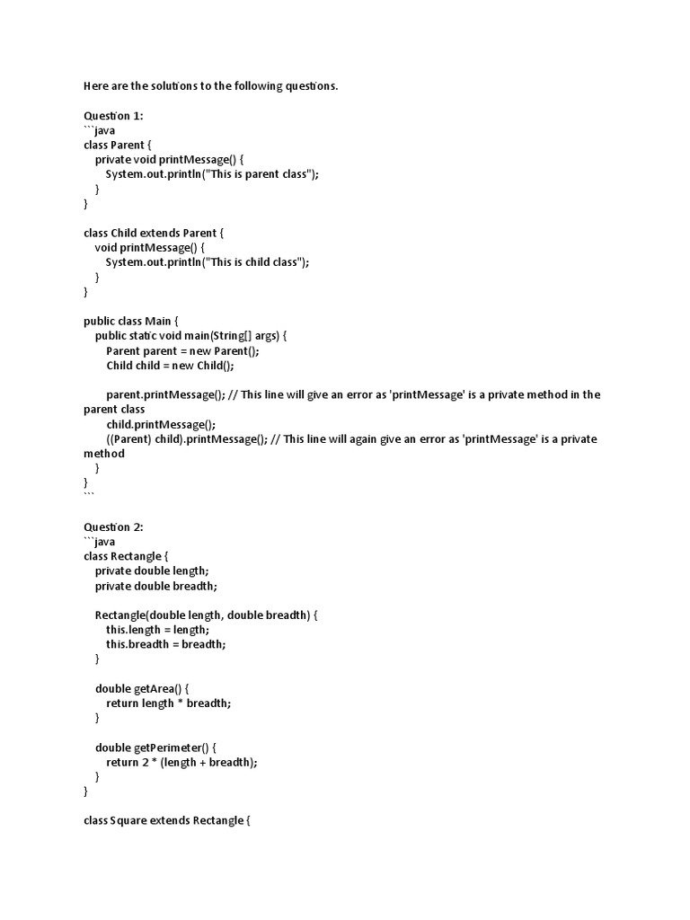 Java Lab 4 Pdf Computer Science Object Oriented Programming 