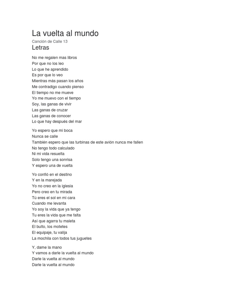 La Vuelta Al Mundo | PDF
