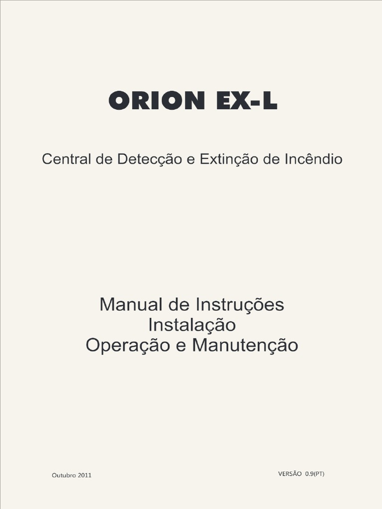 ORION EX-L - Manual de Instalação, Operação e Manutenção | PDF