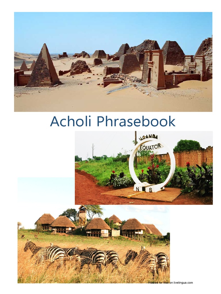 Acholi Phrasebook | PDF | Grammatical Tense | Language Mechanics