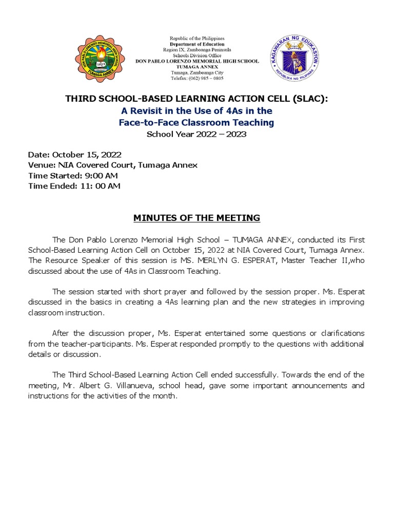 SLAC 3 NARRATIVE AND DOCUMENTATION | PDF