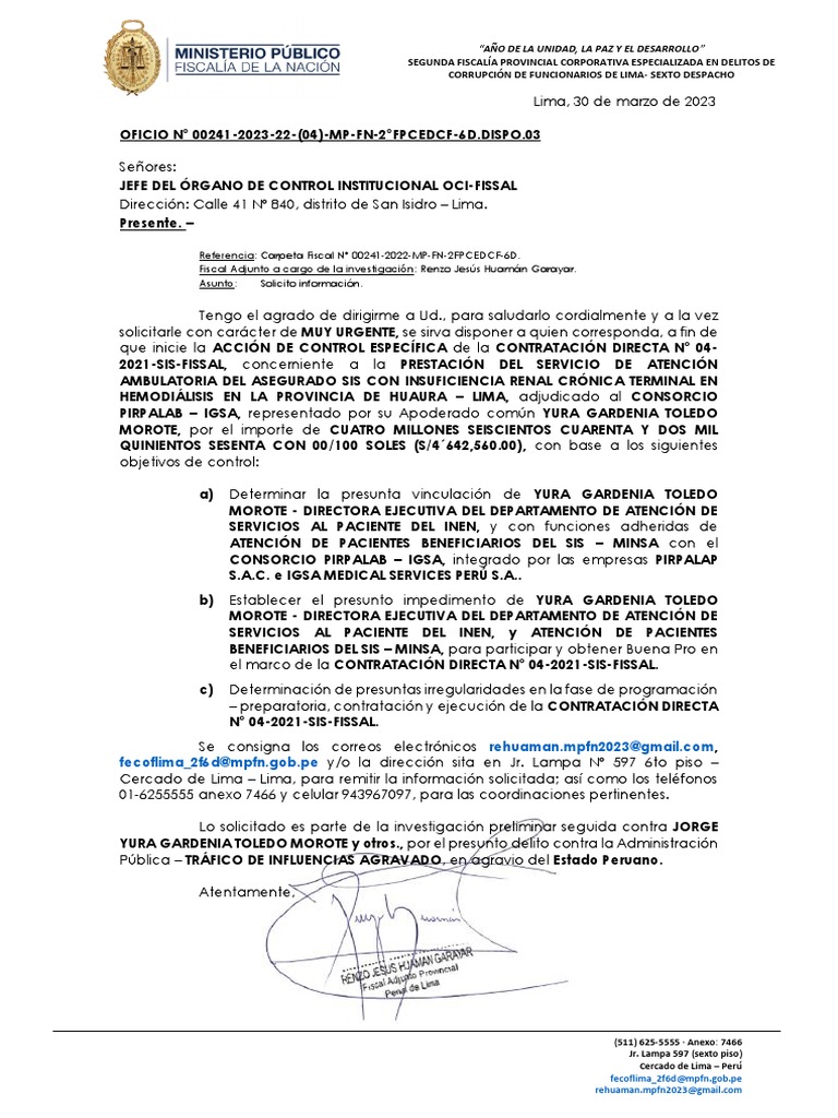 Documento Expediente 28508052023130558 | PDF | Lima