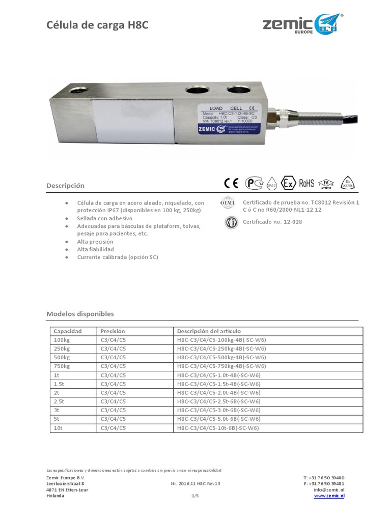 H8C Datasheet-ES | PDF | Bienes manufacturados | Ingenieria Eléctrica