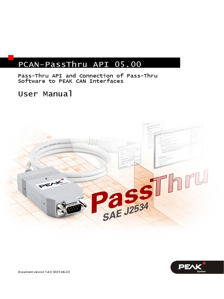 PCAN PassThru API Rev 05.00 - UserMan - Eng | PDF | Computer Hardware ...
