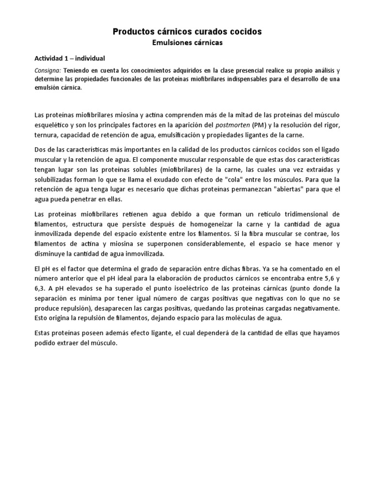 Productos Cárnicos Curados Cocidos | PDF | Carne | Músculo esquelético