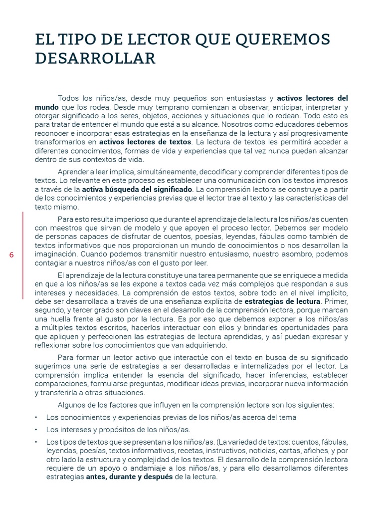 Marco Teorico Leo, Pienso y Aprendo-6-15 Imprimir | PDF | Comprensión lectora | Aprendizaje