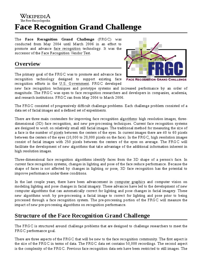 Face Recognition Grand Challenge Overview | PDF | Computing | Cybernetics