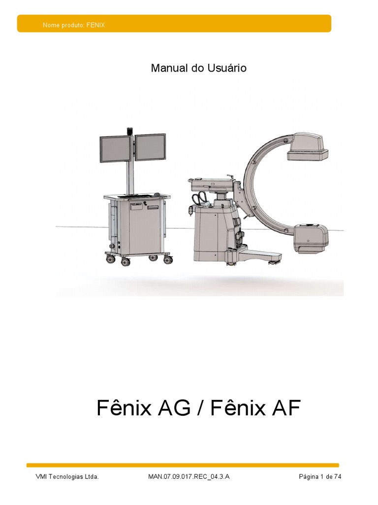 MAN.07.09.017.REC - 04.3.a - Manual de Usuário Do Arco Cirúrgico Fênix | PDF | Raio X | Elétron