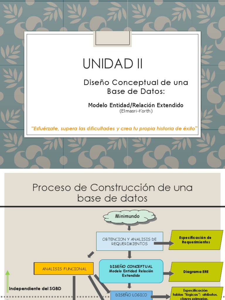 Unidad2 - Modelo Entidad - Relacion 2023 - Clase1 y 2 | PDF | Bases de ...