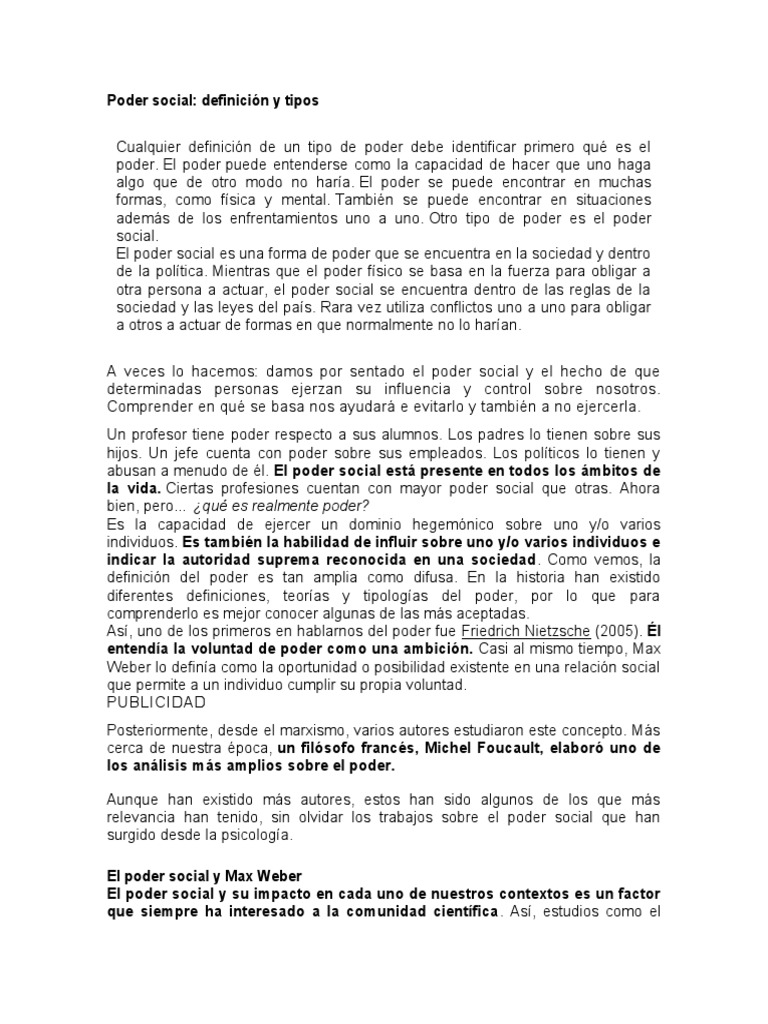 Poder Social | PDF | Michel Foucault | Karl Marx