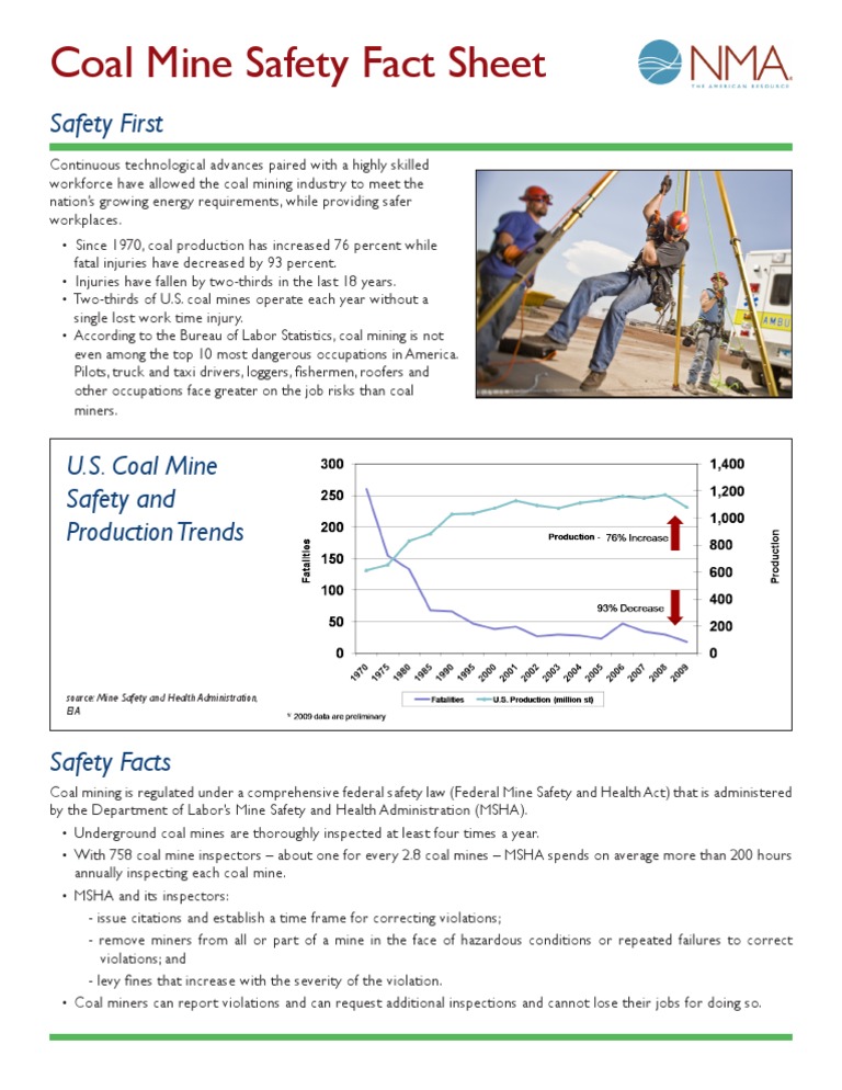 Coal Safety Fact Sheet | PDF | Technology & Engineering